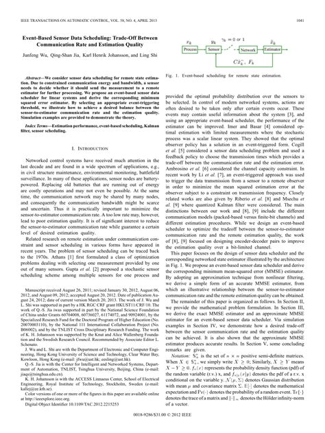 pdf event based sensor data scheduling trade off between communication rate and estimation