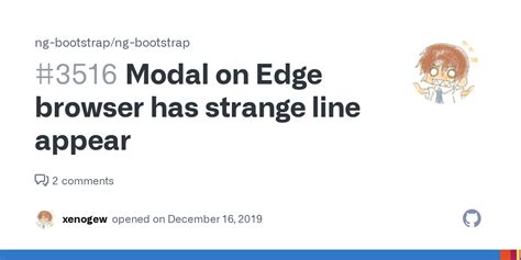 Modal On Edge Browser Has Strange Line Appear · Issue 3516 · Ng Bootstrapng Bootstrap · Github