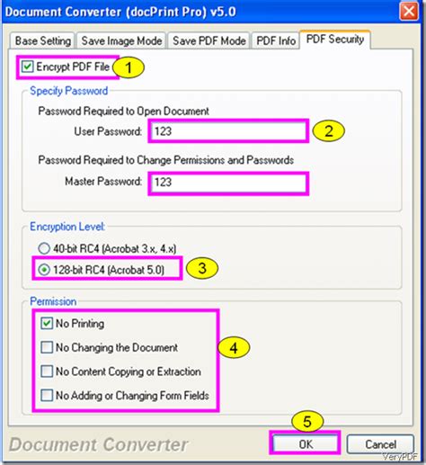 How Can I Add Password Protection For Pdf Files With 40 Or 128 Bit Encryption Verypdf