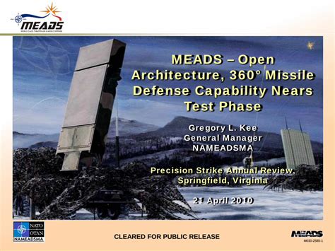 Pdf Meads Open Architecture 360°missile Defense €¢ Active Phased Array Antenna • Digital