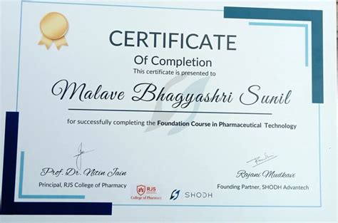 Bhagyashri Malave On Linkedin Certificate Of Completion Of Foundation