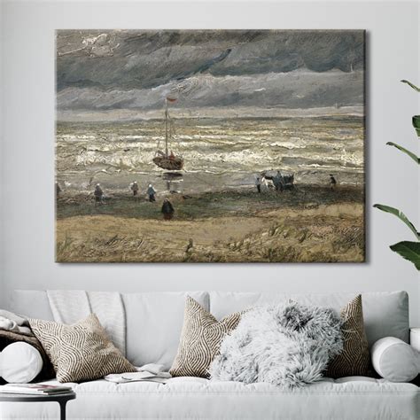 Картина Холстович Вид на море у Схевенінгена 110x150 см Картина Вінсета Ван Гога для офісу