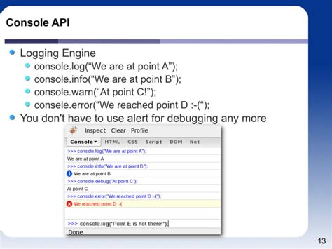 Firebug Javascript Development Made Easier Ppt Web Development Internet