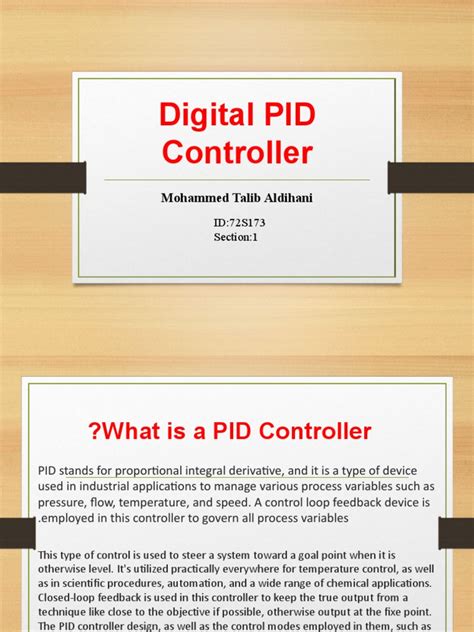 Digital Pid Controller 72s173 Pdf Control Theory Control System