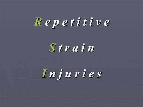 Rsi Presentation PPS Injuries Diseases And Conditions