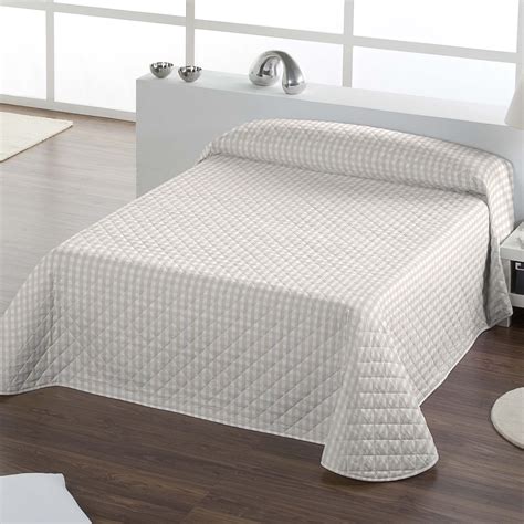Colcha De Verano Oxford 235x270 Cm Beige Para Camas De 135 Cm Leroy
