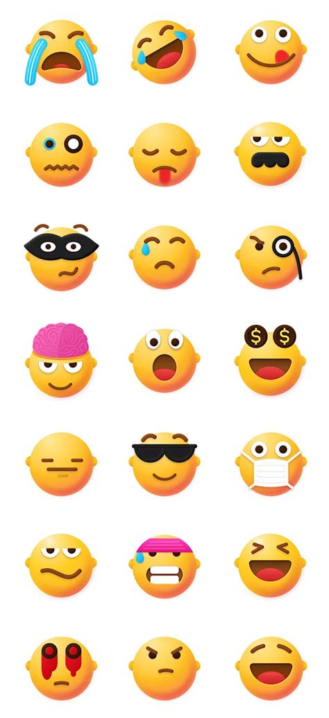 精致一组表情emoji图标icon元素ui设计素材png格式svg格式素材 淘宝网 花瓣网