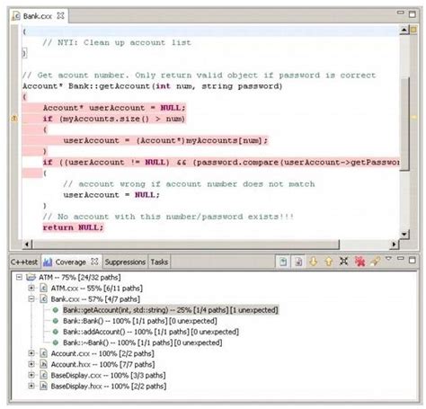 Reviewing Coverage Information Parasoft Cctest Professional 20201 Eclipse Parasoft