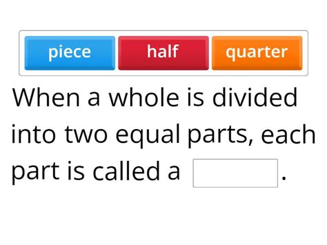 Maths Fractions Complete The Sentence