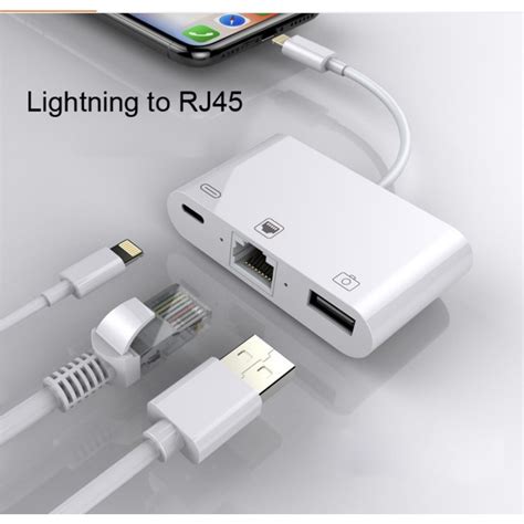 Jual Iphone Ipad Lightning To Lan Ethernet Rj45 Usb 3 Adapter Shopee Indonesia