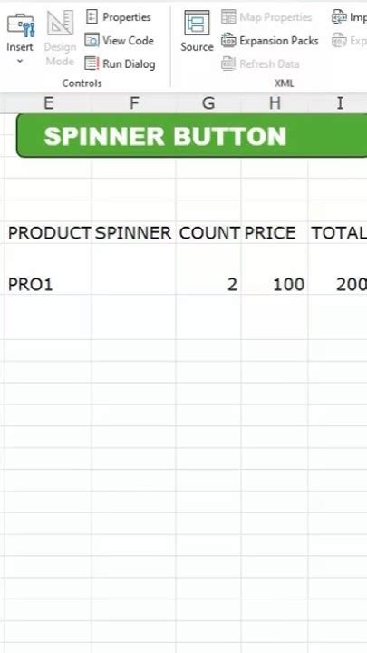 Use Of Spinner Button Excel Shortsfeed Shorts Youtube