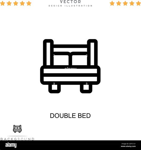 Double Bed Icon Simple Element From Digital Disruption Collection Line Double Bed Icon For