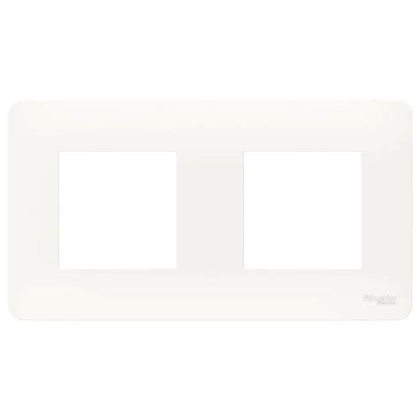 Plaque Double Unica Schneider Electric Blanc Leroy Merlin