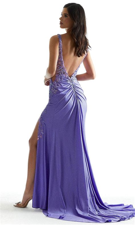 Mori Lee 49045 Long Jersey Sheath Dress Fitted Sleeveless Thin