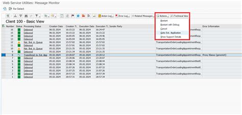 Reprocessing Messages In SAP TM S Srt Moni Screen MDP Group