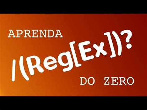 Aprenda RegEx Do Zero 3 Os Caracteres De Escape YouTube