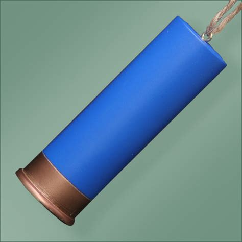 Polyresin 12 Gauge Shotgun Shell Christmas Tree Ornament Blue More