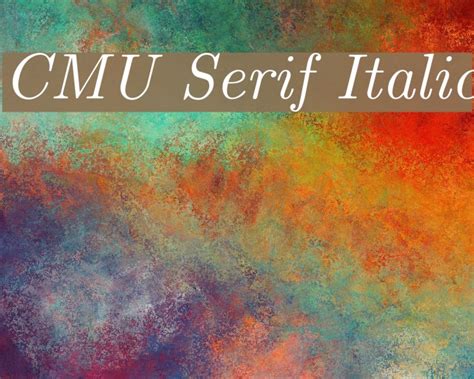 CMU Serif Italic Font FFonts Net