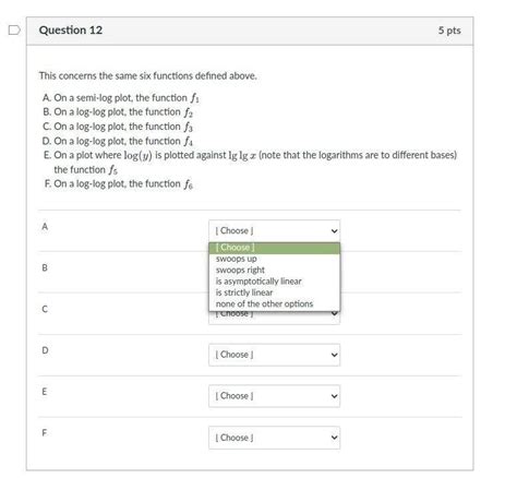 This Concerns The Same Six Functions Defined Above