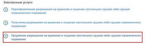 Продление разрешения на хранение и ношение оружия