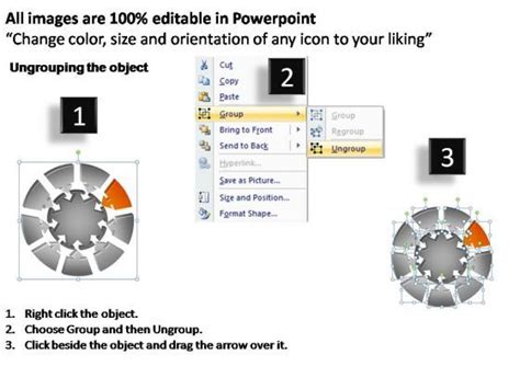 PowerPoint Layout Growth Pie Chart With Arrows Ppt Design