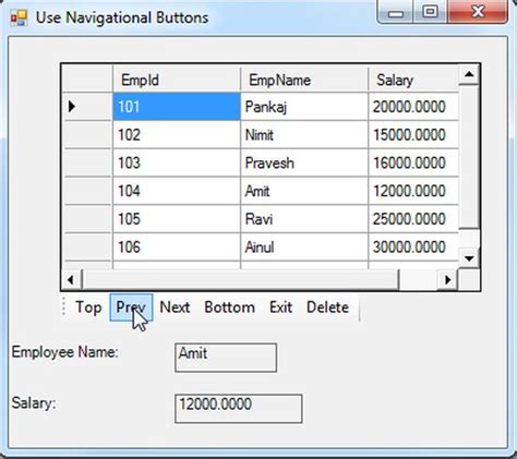 Use Navigation Buttons In Datatable Using F