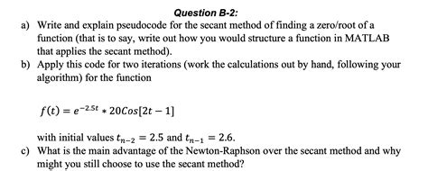 solved question b 2 a write and explain pseudocode for the