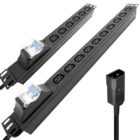 Pdu Power Strip Network Cabinet Rack 2 16ac C13 Socket 16a Air Switch 2