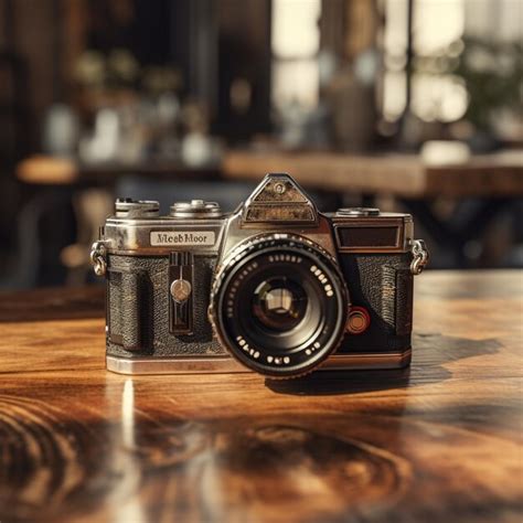 Premium Ai Image Ai Generative Of High Resolution Photo Of Old Analog Camera Placed On The Table