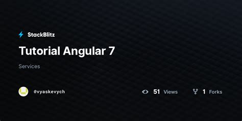 Tutorial Angular 7 StackBlitz
