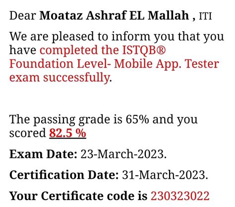 Moataz Ashraf On Linkedin Istqb Mobiletesting Certification