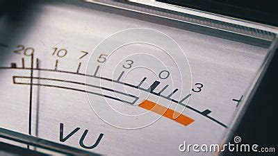 Analog Signal Indicator With Arrow Meter Of The Audio Signal In Decibels Stock Video Video Of