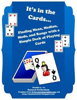It S In The Cards Finding Mean Median Mode And Range TPT