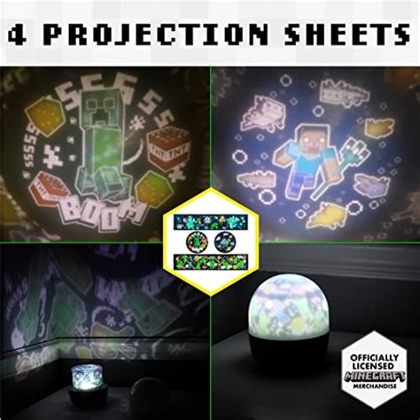 Minecraft Creeper And Steve Night Light Projector