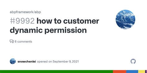 How To Customer Dynamic Permission · Issue 9992 · Abpframeworkabp · Github