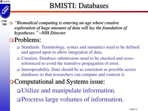 Ppt Biomedical Information Databases Overview In Xml Powerpoint