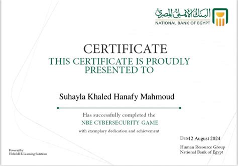 Sohila Khaled On Linkedin Cypersecuritygame Morethananinternship Nbeinternship2024