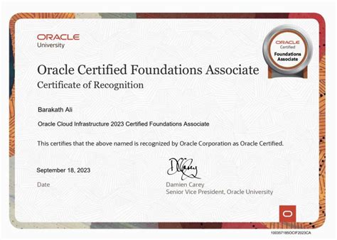 Barakath Ali On Linkedin Oraclecloud Oraclecertified