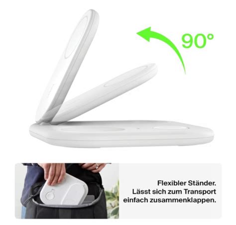 贝尔金三合一无线充电底座，支持 Qi 2 和magsafe 无线充电技术，为苹果粉丝 发烧友