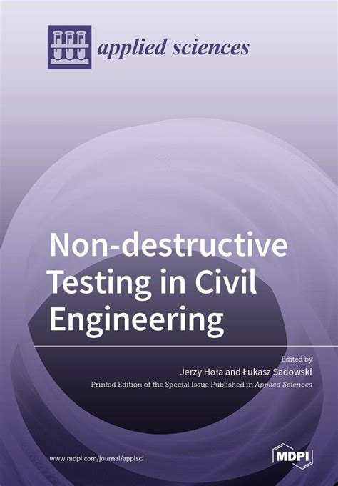 Non Destructive Testing In Civil Engineering Mdpi Books