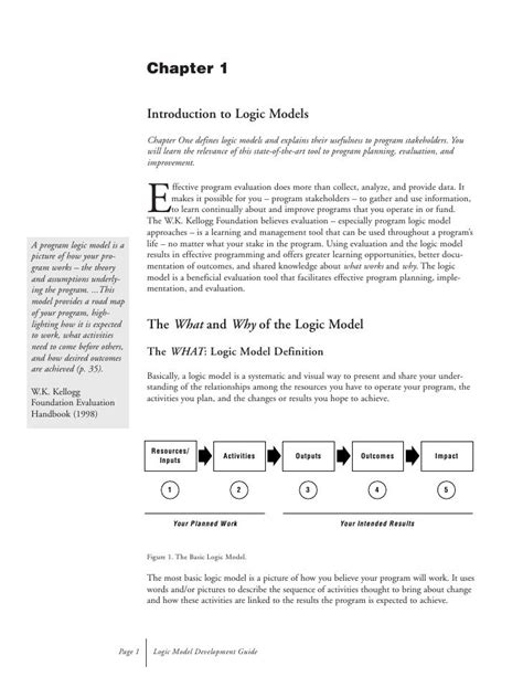 Kellogg Logic Model Template