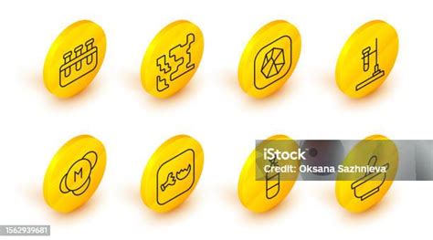 세트 라인 모르타르와 유봉 프로판 가스 탱크 깨진 플라스크 분자 불에 시험관 소금 돌 기체 및 아이콘 벡터 3차원 형태에 대한 스톡 벡터 아트 및 기타 이미지 Istock