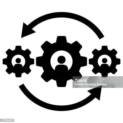 Workflow Process Icon Operation And Automation Symbol For Business And Industry Stock