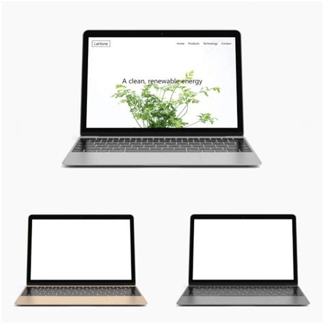 Realistic Laptop Mock Up PSD File Free Download