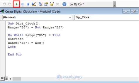How To Create Digital Clock In Excel 2 Easy Methods