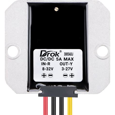 Voltage Reducer Drok Dc Dc Buck Converter Dc 8 32v To Dc 3 24v 5a Power Supply Step Down