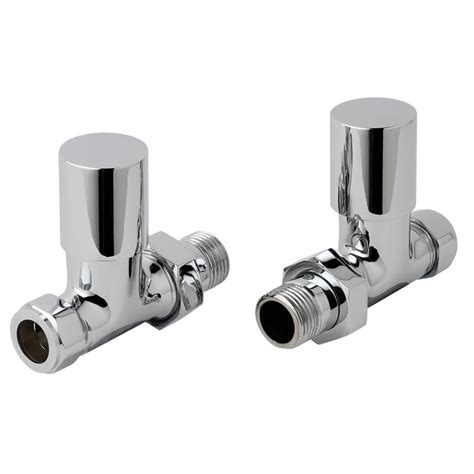 Jtp Chrome Straight Radiator Valves Sanctuary Bathrooms