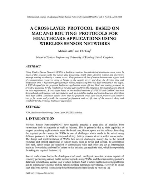 A Cross Layer Protocol Based On Mac And Routing Protocols For