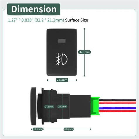 12v Onoff Push Button Fog Light Switch With Relay And Wire 54 Off