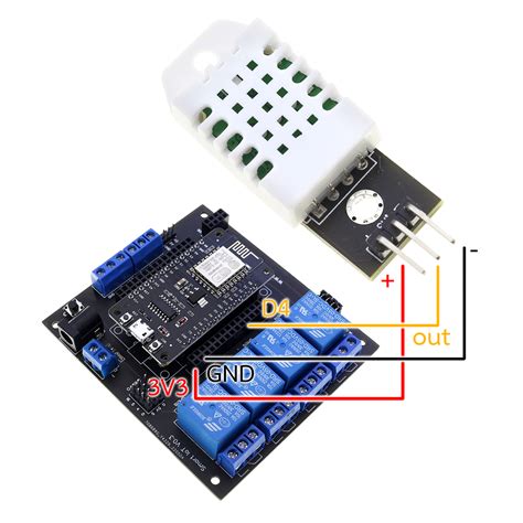 สอนใช้งาน Nodemcu Esp8266 Smart Iot Shield Relay 4ch Wi Fi App Blynk อ่านค่าอุณหภูมิและความชื้น